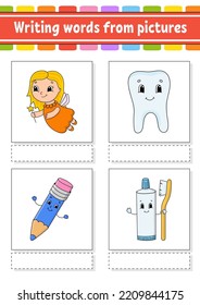 6,650 Cartoon Images Children Writing Images, Stock Photos & Vectors ...