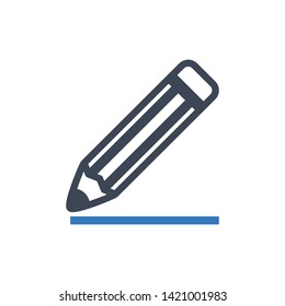 Writing Write Drawing Draw Icon Stock Vector (Royalty Free) 1421001983 ...
