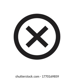 Wrong False Incorrect X Cross Black Stock Vector (Royalty Free ...