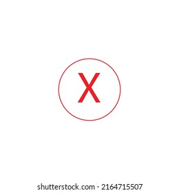 Wrong Symbol Failure Symbol Red Cross Stock Vector (Royalty Free ...