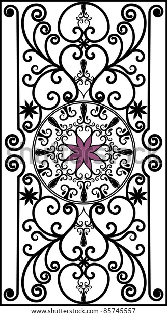 Wrought Iron Design Stock Vector (Royalty Free) 85745557 | Shutterstock
