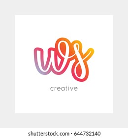 Ws Logo Vector Useful Branding App Stock Vector (Royalty Free) 644732140