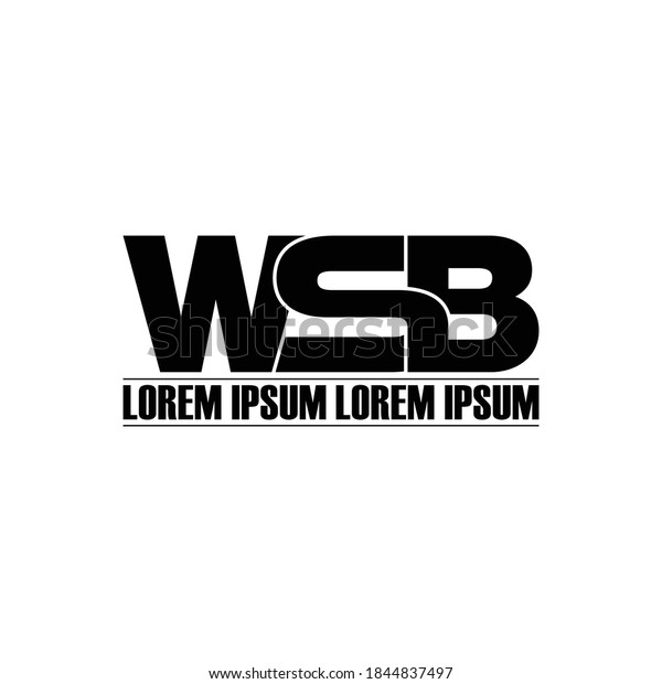 Wsb Letter Monogram Logo Design Vector Stock Vector (Royalty Free ...
