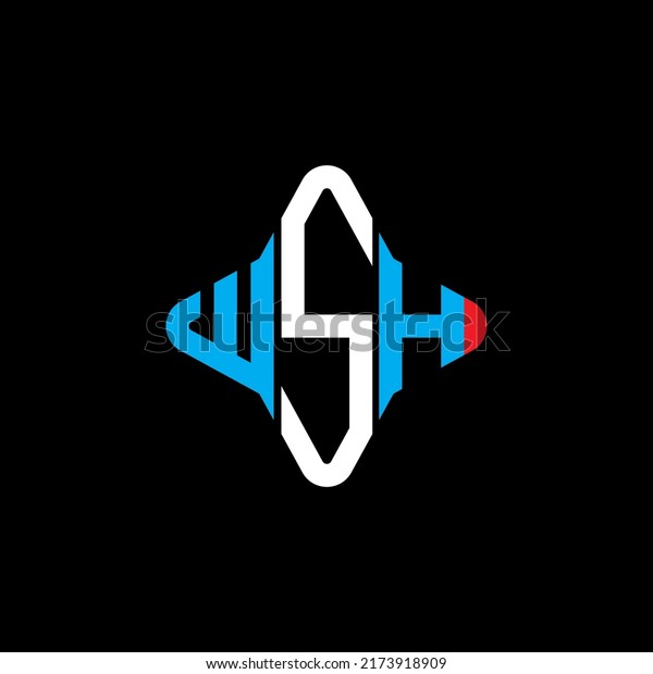 Wsh Letter Logo Creative Design Vector Stock Vector (Royalty Free ...