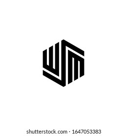 Msw Letter Logo Design Polygon Monogram Stock Vector (Royalty Free ...