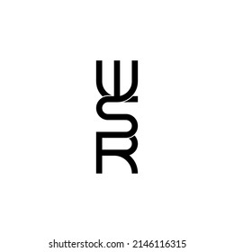 Wsr Typography Letter Monogram Logo Design Stock Vector (Royalty Free ...