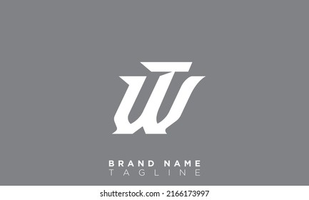 Wt Alphabet Letters Initials Monogram Logo Stock Vector (Royalty Free ...