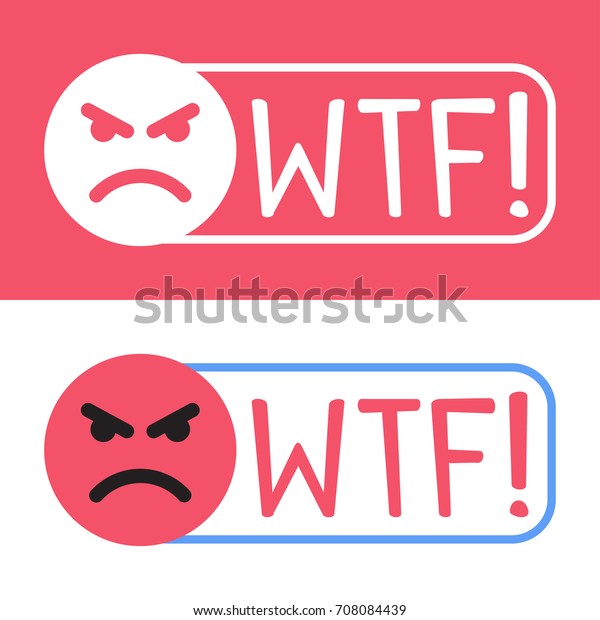 Wtf Flat Vector Badge Mark Stamp: vector de stock (libre de regalías ...