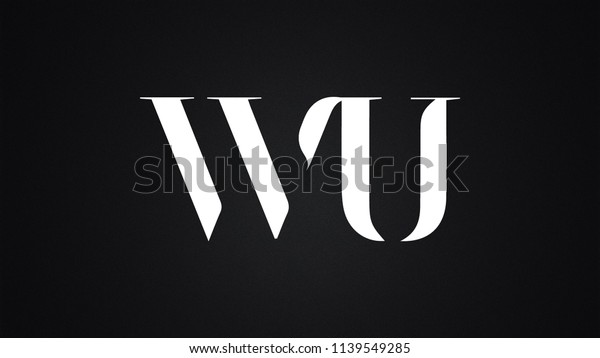 Wu Letter Logo Design Template Vector Stock Vector (Royalty Free ...