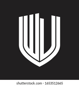 Wv Logo Monogram Emblem Shield Design Stock Vector (Royalty Free ...