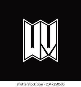 Wv Logo Monogram Emblem Style Design Stock Vector (Royalty Free ...