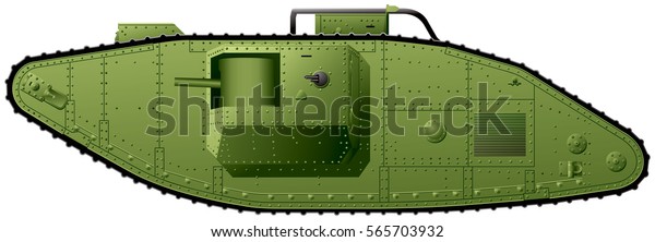 Wwi Tank Realistic Vector Illustration World Stock Vector (Royalty Free ...