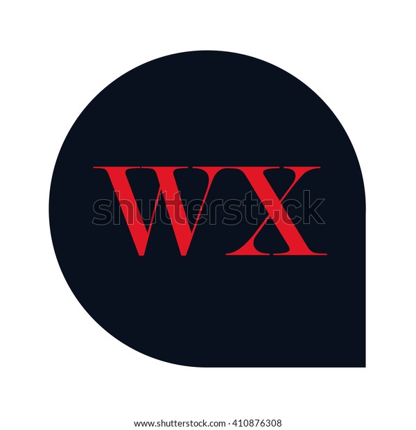Wx Letters Red Abstract Black Background Stock Vector (Royalty Free ...