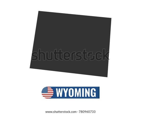 Wyoming Map Isolated On White Background Stock Vector (Royalty Free ...