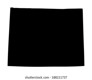 Wyoming Vector Map Silhouette Isolated On Stock Vector (Royalty Free ...
