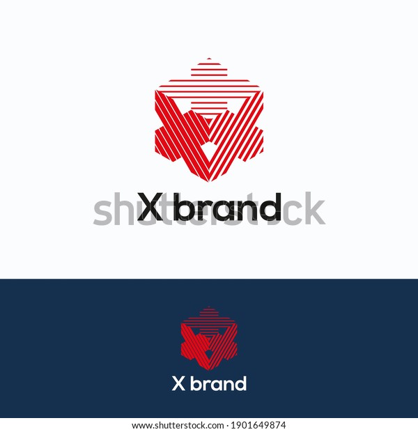 X Brand Logo X Letter 3d Stock Vector (Royalty Free) 1901649874