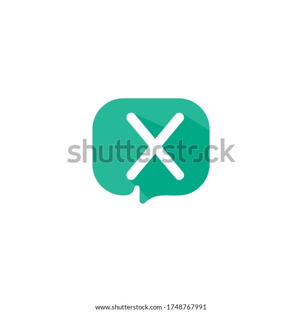X Chat Logo Talk Vector Illustration Stock Vector (Royalty Free ...