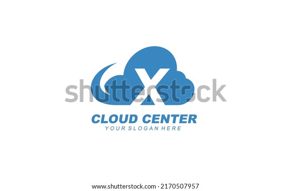 X Cloud Logo Design Inspiration Vector Stock Vector (Royalty Free ...