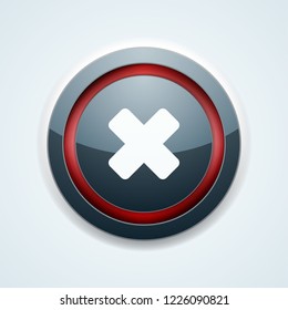 X Cross Button Illustration Stock Vector (Royalty Free) 1226090821 ...