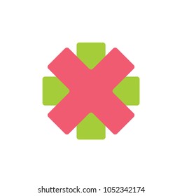 X Cross Symbol Logo Vector Stock Vector (Royalty Free) 1052342174 ...