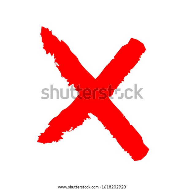 X Deny Icon Grunge X Mark Stock Vector (Royalty Free) 1618202920 ...