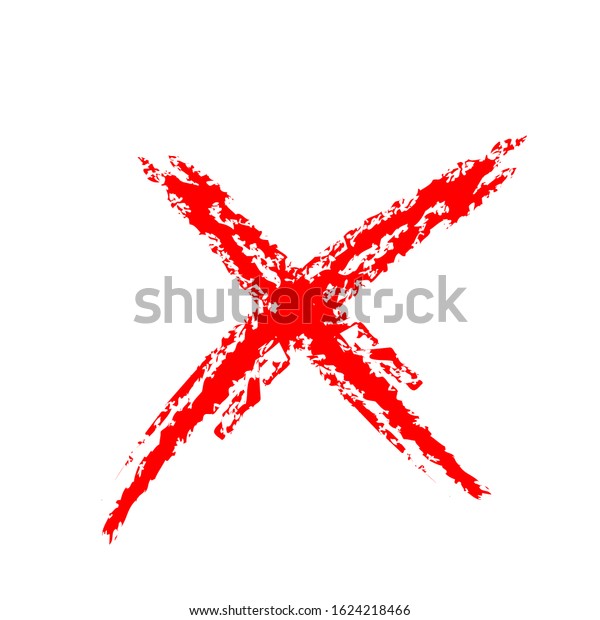 X Deny Icon Grunge X Mark Stock Vector (Royalty Free) 1624218466 ...