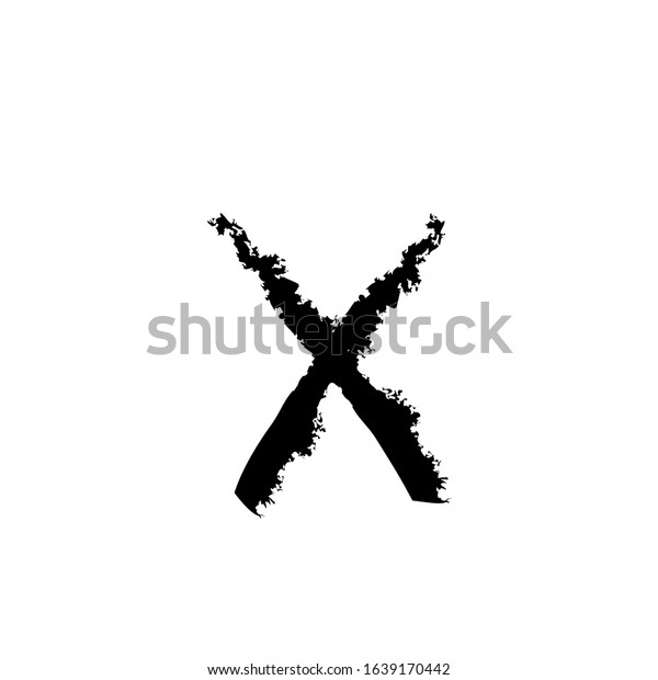 X Deny Icon Grunge X Mark Stock Vector (Royalty Free) 1639170442 ...