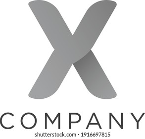 X Gray Letter Logo Design Stock Vector (Royalty Free) 1916697815 ...