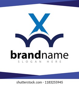 X Letter Bridge Logo Design Stock Vector (Royalty Free) 1183255945 ...