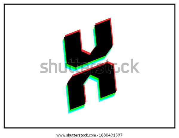 X Letter Font Vector Desing Logodynamic Stock Vector (Royalty Free ...