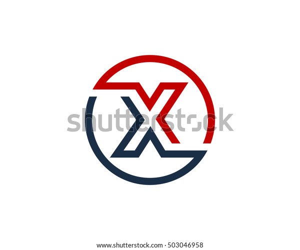 X Letter Line Circle Logo Design Stock Vector (Royalty Free) 503046958