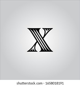 X Letter Logo Grey Backgroundx Letter Stock Vector (Royalty Free ...