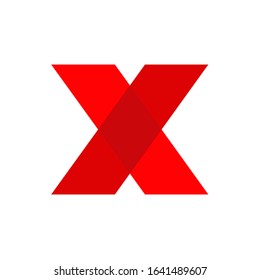 X Letter Logo Overlay Design Vector Stock Vector (Royalty Free ...