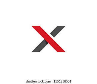 Red X Letter Logo Template Illustration Stock Vector (Royalty Free ...