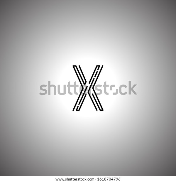X Letter Logo White Nice Backgroundx Stock Vector (Royalty Free ...