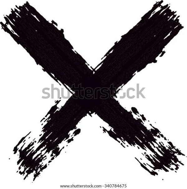 X Marks X Handwritten Letter Cross Stock Vector (Royalty Free ...
