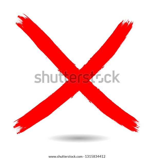 X Marks Red Crossed Vector Brush Stock Vector (Royalty Free) 1315834412 ...