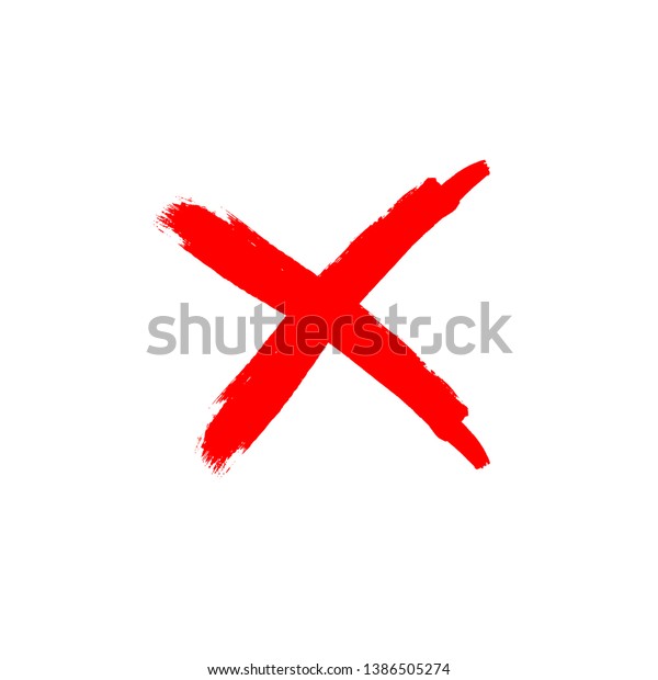 X Marks Red Crossed Vector Brush Stock Vector (Royalty Free) 1386505274 ...