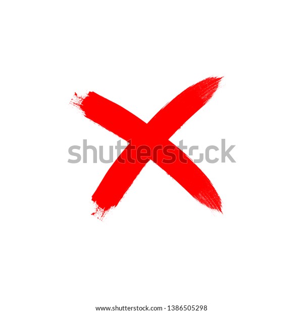 X Marks Red Crossed Vector Brush Stock Vector (Royalty Free) 1386505298 ...