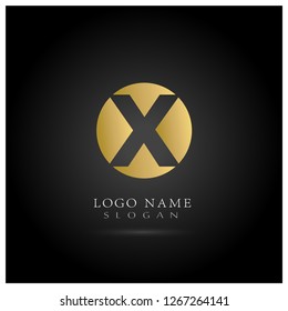 X Initial Letter Logo Inside Circle Stock Vector (Royalty Free) 663300730