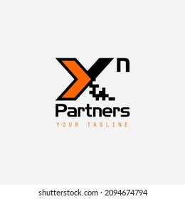 X Partner Illustration Logo Design Stock Vector (Royalty Free ...