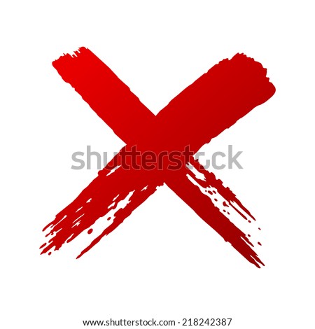 X Red Handwritten Letters Stock Vector (Royalty Free) 218242387 ...