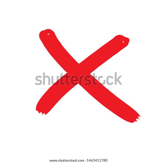 X Red Mark Cross Sign Graphic Stock Vector (Royalty Free) 1463411780