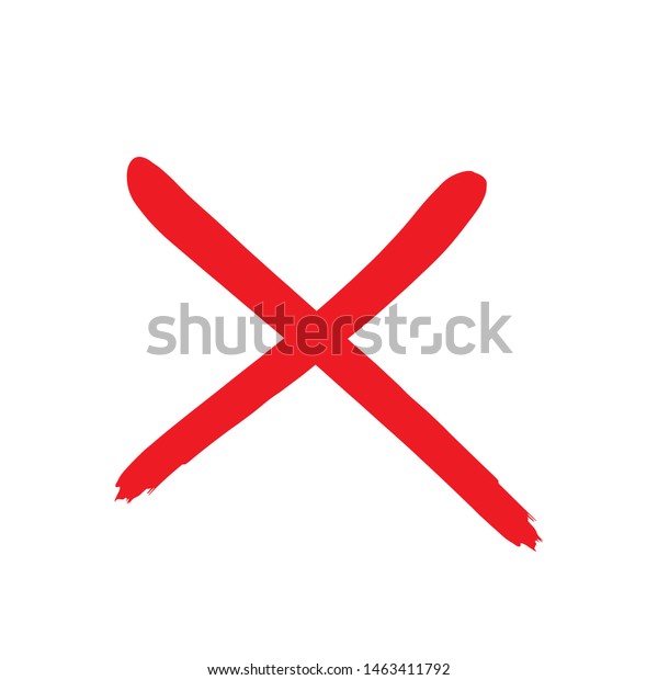 X Red Mark Cross Sign Graphic Stock Vector (Royalty Free) 1463411792 ...