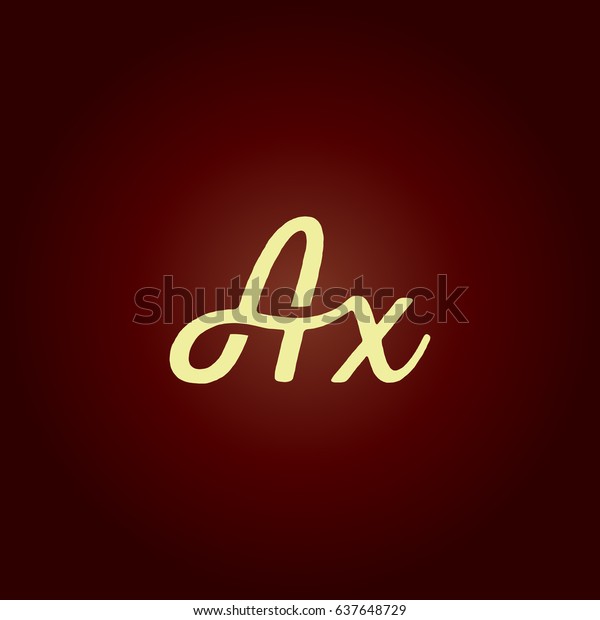 X Running Letter Joint Logo Design Stock Vector (Royalty Free ...
