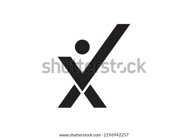 X Shaped Human Icon Multiuse Initial Stock Vector (Royalty Free ...