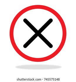 X Sign Icon Stock Vector (Royalty Free) 745575148 | Shutterstock