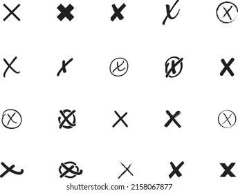 X Signet Cross Symbol Vector Stock Vector (Royalty Free) 2158067877 ...