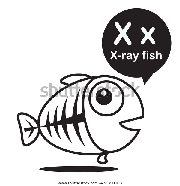 X Xray Fish Animal Cartoon Alphabet Stock Vector (Royalty Free ...
