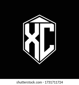 Xc Logo Monogram Emblem Shape Combination Stock Vector (Royalty Free ...